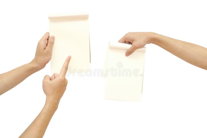 Hand pointing paper stock photo. Image of gift, paper - 21389772