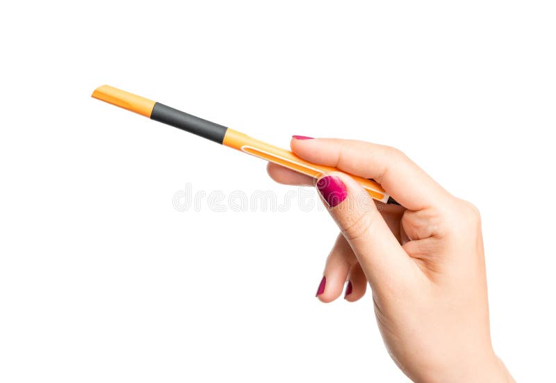 Hand pointing with pencil stock image. Image of paper - 31847425