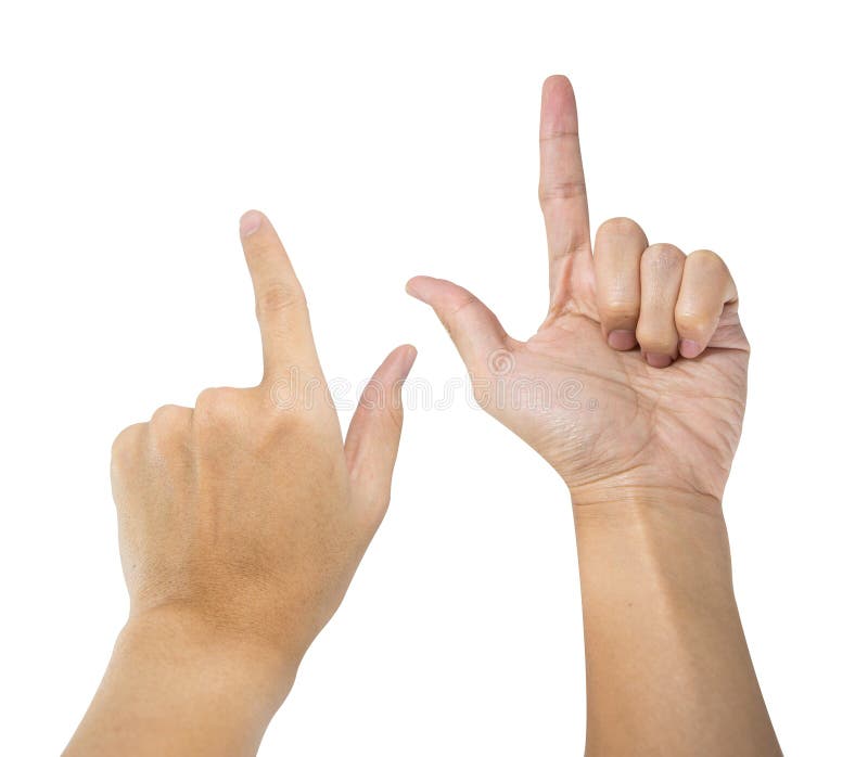 Hand Pointing Poses Isolated Stock Image - Image of gesture, point ...