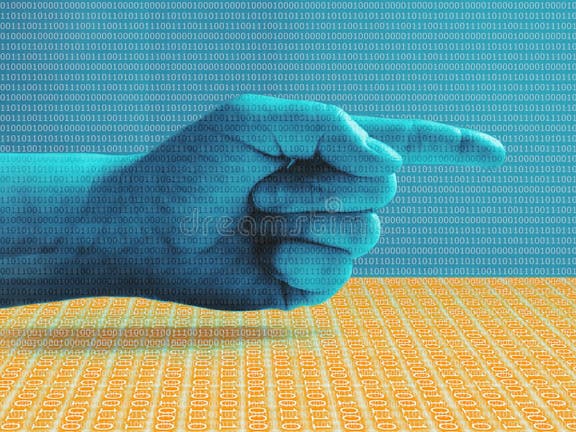 Hand Pointing Right Blue stock illustration. Illustration of gesture ...