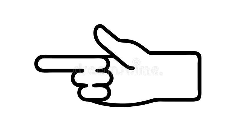 Hand Pointing Right Icon for Direction and Emphasis, Vector Design ...