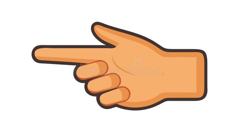 Hand Pointing Right Icon, Direction and Instruction, Vector Design ...