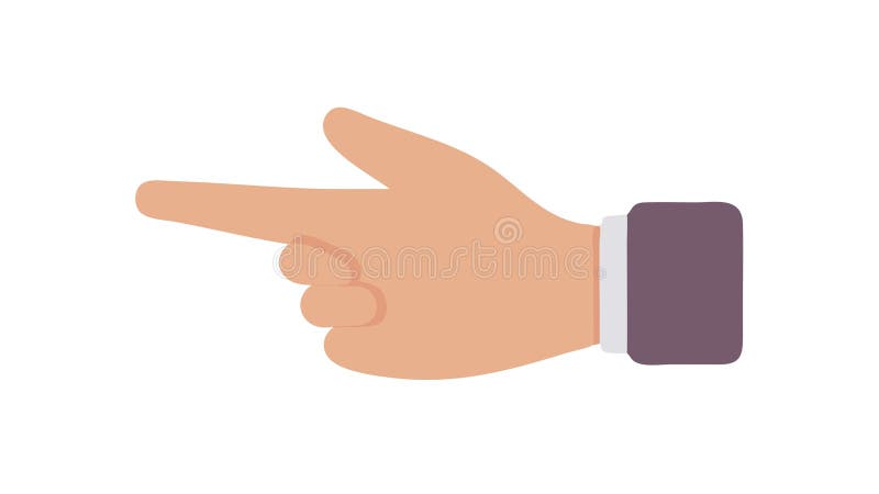 Hand Pointing Right Icon, Directional Gesture Graphic Illustration ...