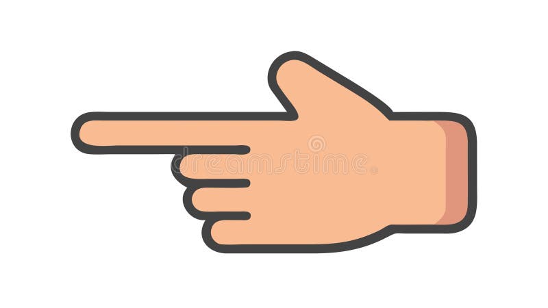 Hand Pointing Right Icon, Gesture Direction Vector Symbol, Vector ...