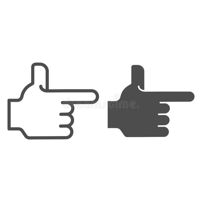 Man Pointing with Right Arm Thin Line Icon. Man Raise a Hand Pointing ...