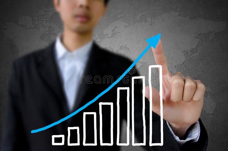Hand Pointing Showing Graph. Stock Photo - Image of advanced, finger ...