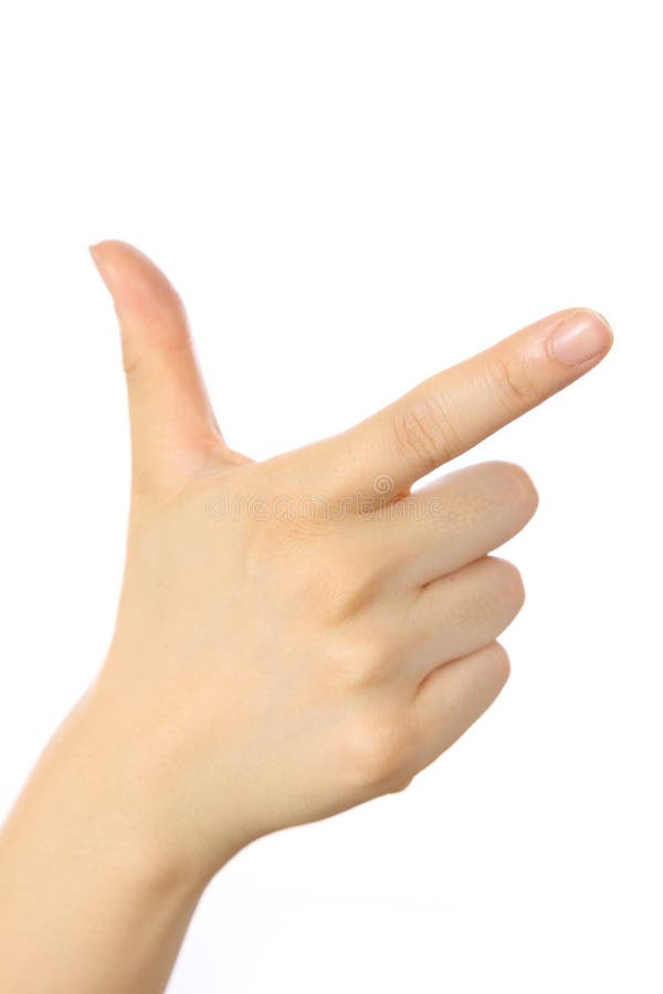 Hand of pointing sign stock photo. Image of touch, screen - 46077494