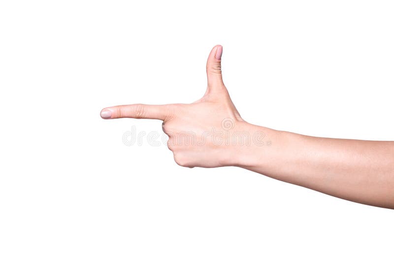 Hand pointing at something stock image. Image of female - 108874269