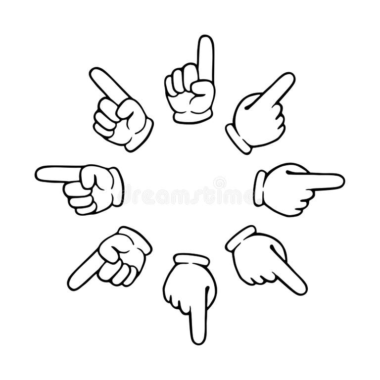 Hand pointing symbol stock vector. Illustration of collection - 364439365