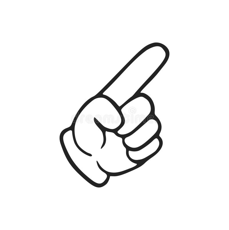 Hand pointing symbol stock vector. Illustration of touch - 364439383