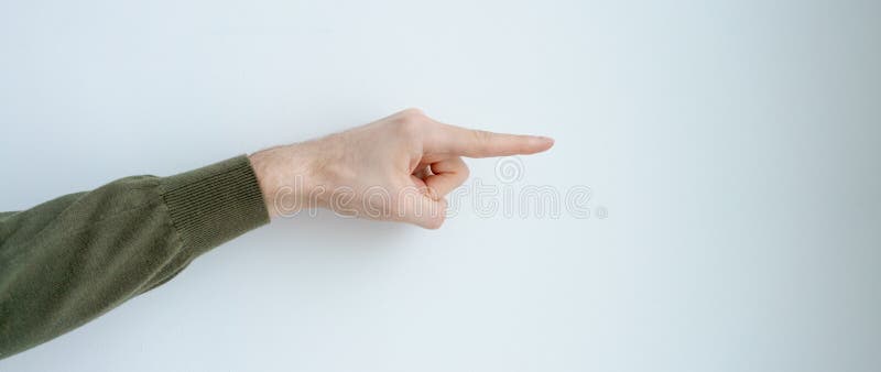 Hand pointing to the right stock image. Image of idea - 353671467