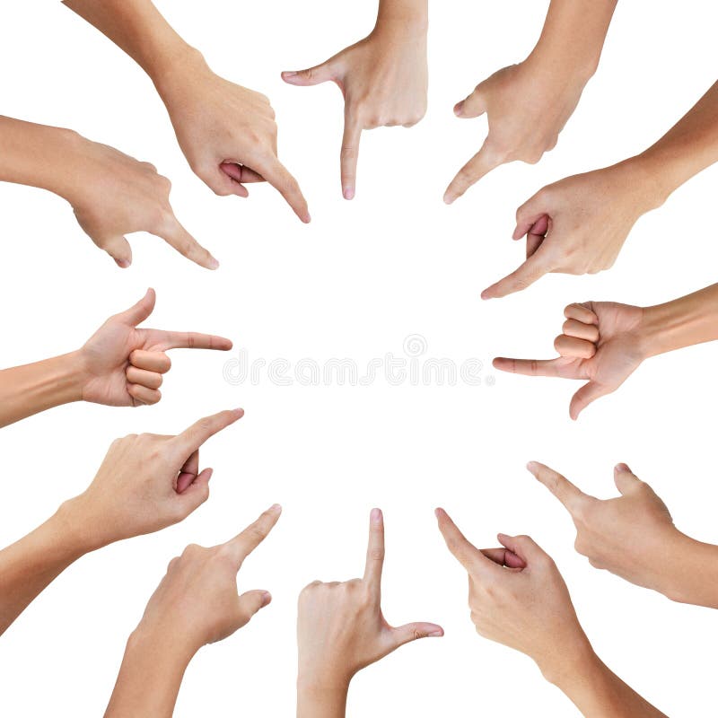 Hand Pointing To the Same Direction Stock Image - Image of creativity ...