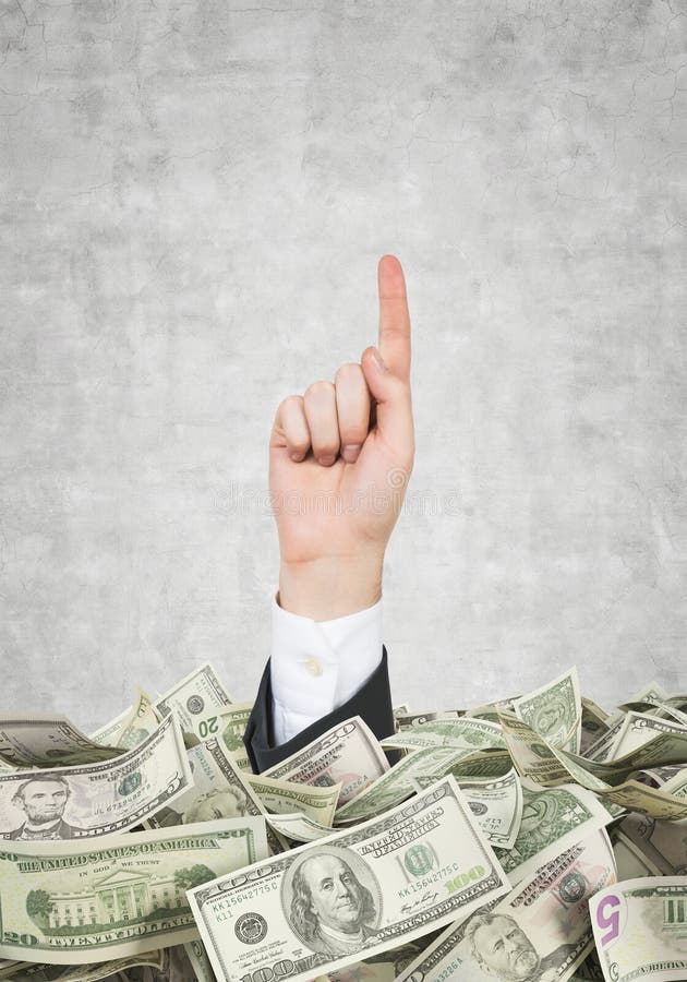 Hand pointing up stock image. Image of president, close - 47707001