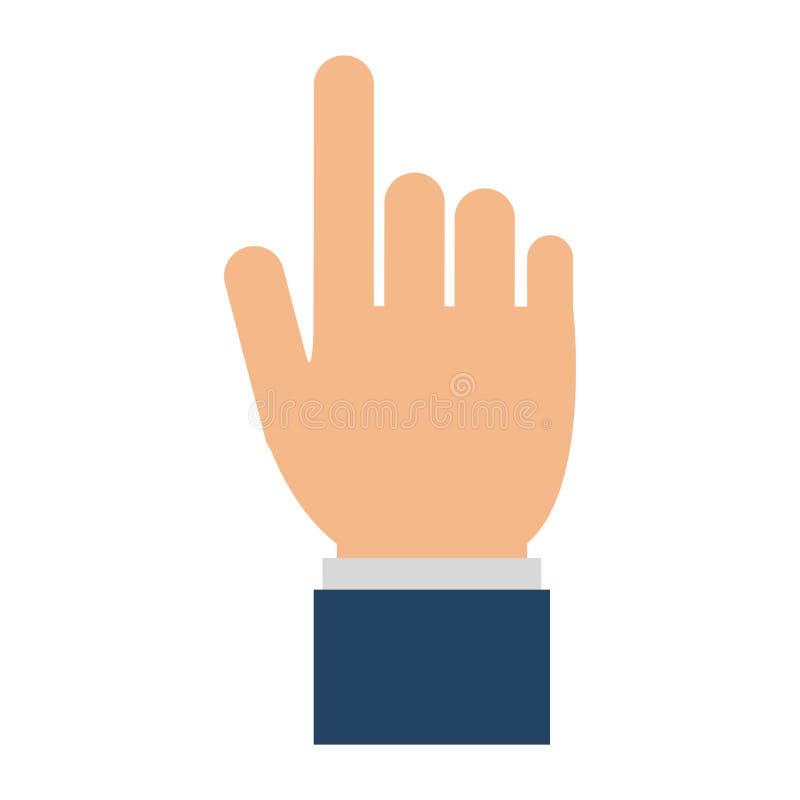 Hand pointing up stock vector. Illustration of clicking - 133790581