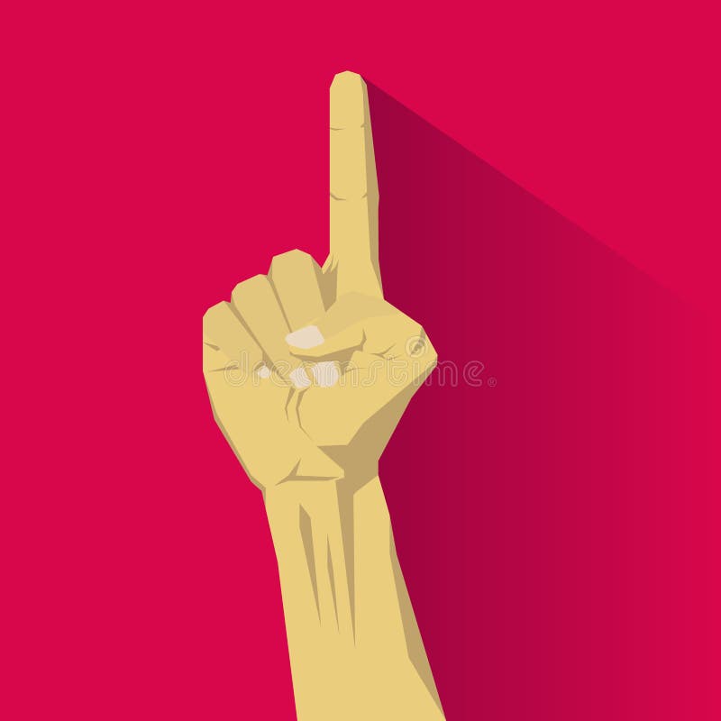 Hand pointing upwards stock vector. Illustration of person - 51672344