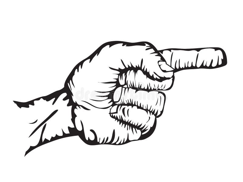 Hand pointing way stock vector. Illustration of male - 22421264