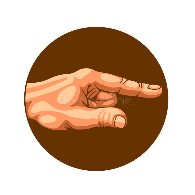 Hand pointing the way stock vector. Illustration of digital - 87881906