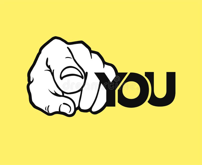 Hand pointing you stock vector. Illustration of drawn - 265880667