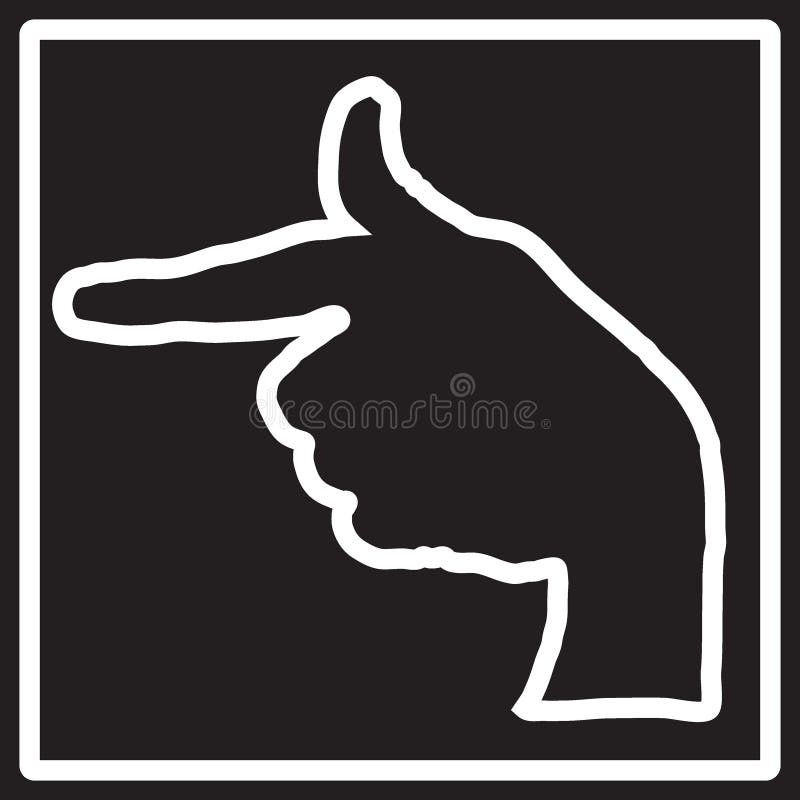 The hand points left stock vector. Illustration of symbol - 79249213
