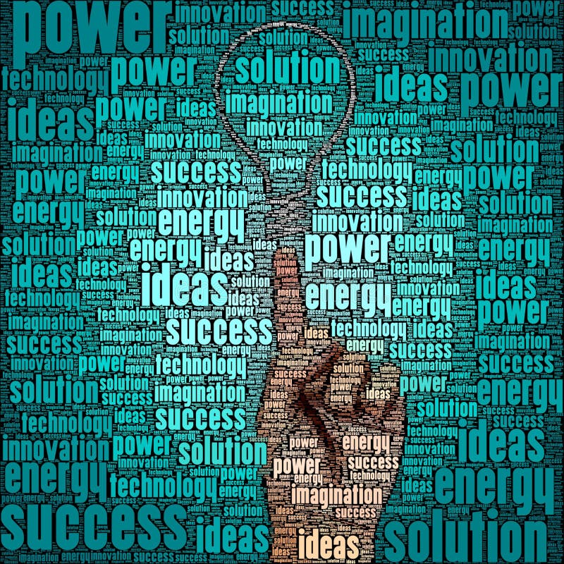 Hand Points To Drawing Light Bulb Stock Photo - Image of generation ...