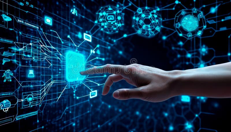 Securing Digital Frontiers: Interface Insights. Generative AI Stock ...