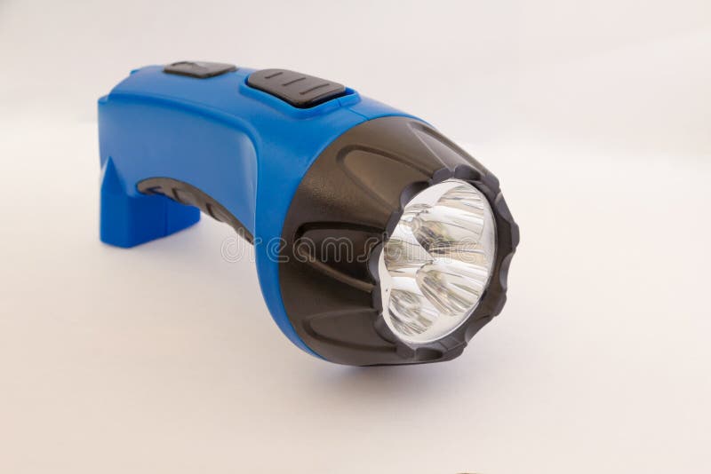 Flashlight , Blue Sky Replaced Bulb Stock Photo - Image of spotlight ...