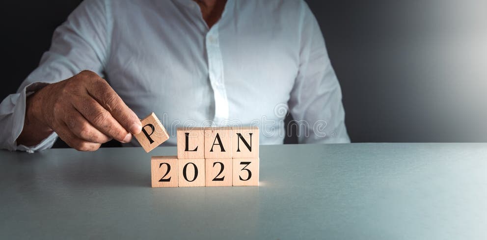 Hand Posing Wooden Blocks , Plan 2023 , Concept of Planning for the ...