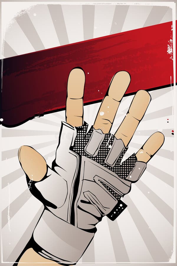 Hand poster stock vector. Illustration of symbol, garbage - 6692723