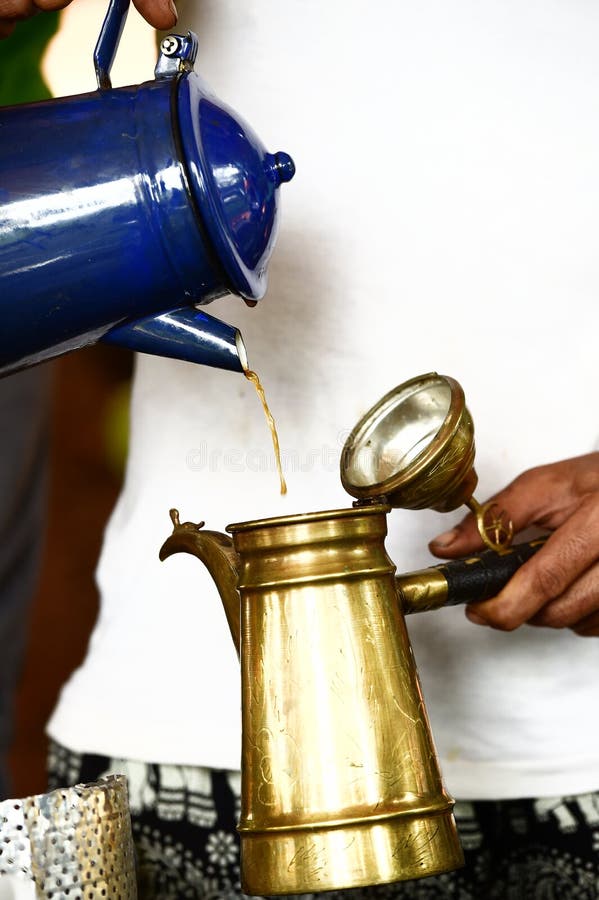 Hand Pouring Freshly Brewed Coffee Stock Photo - Image of break, lunch ...
