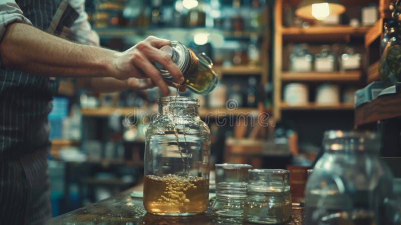 Hand Pouring Liquid Glass Jar Workshop Stock Photos - Free & Royalty ...