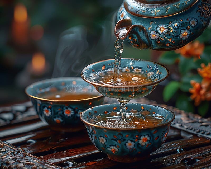 Hand Pouring Tea into a Cup Stock Image - Image of steep, infusion ...