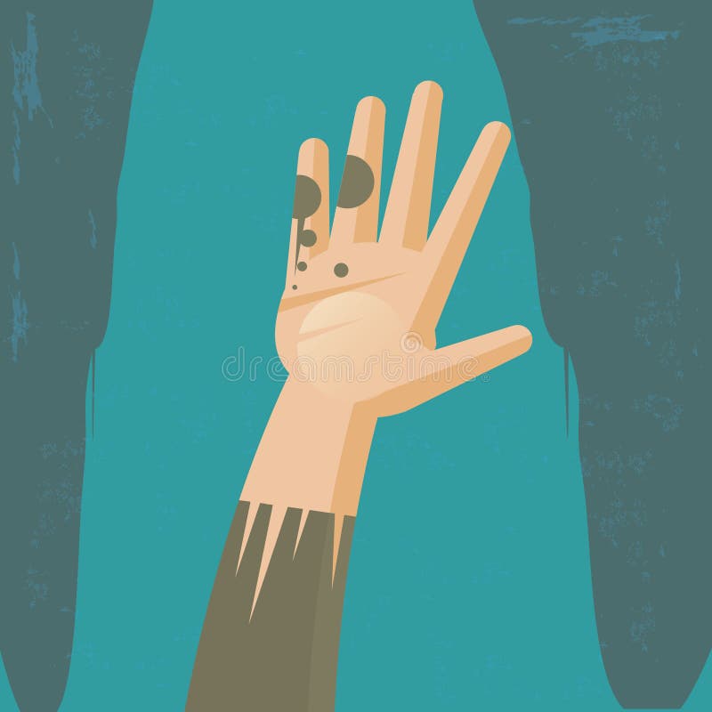 Hand of poverty stock vector. Illustration of pain, hunger - 77317510