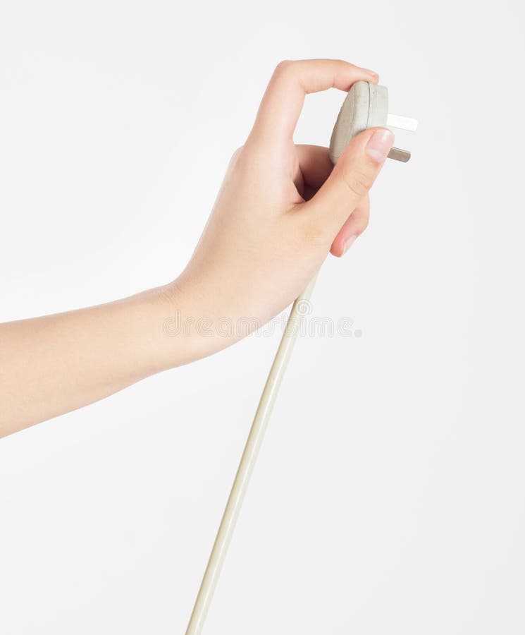 Hand and power stock photo. Image of plug, wire, person - 29024110