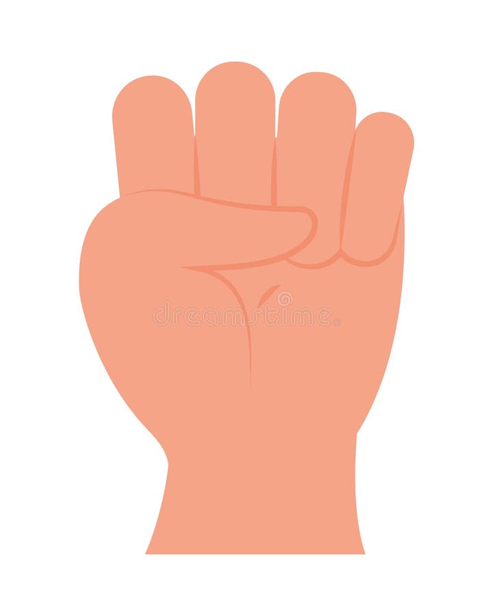 Hand with power gesture stock vector. Illustration of palm - 273232500