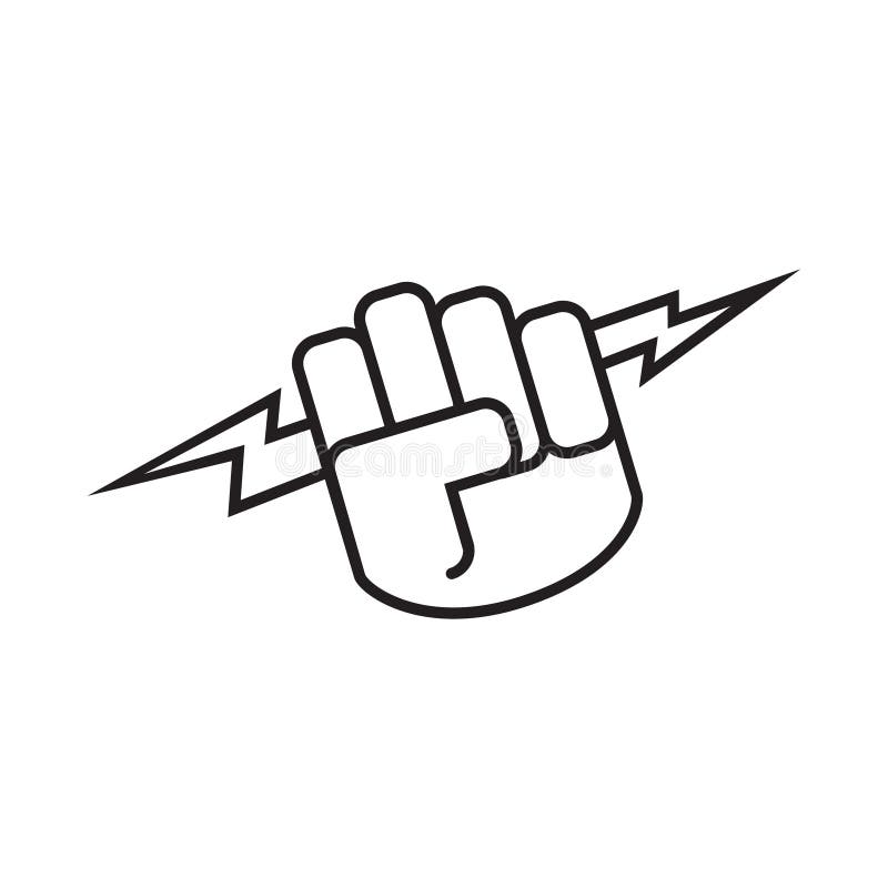 Hand with Power Icon,vector Illustration Stock Vector - Illustration of ...