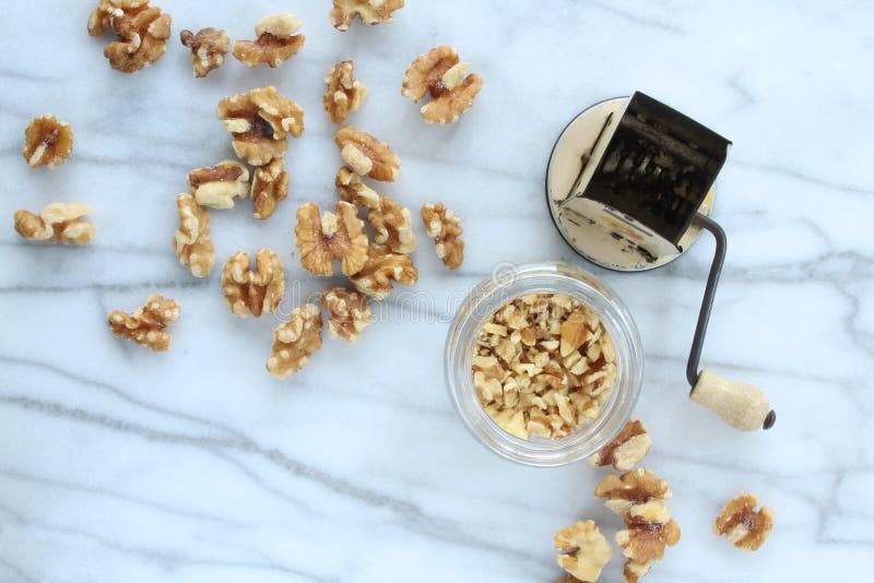 Hand powered nut grinding stock image. Image of chopped - 160774659