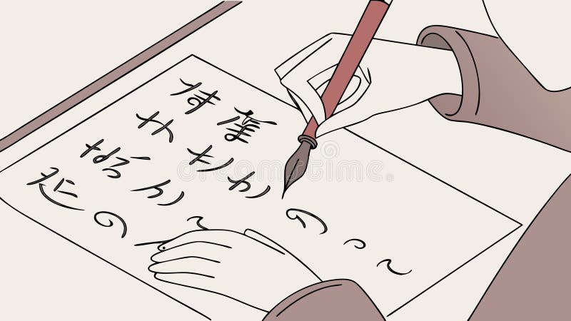 Hand Practicing Calligraphy, Artistic Writing, Elegant Script, Old ...