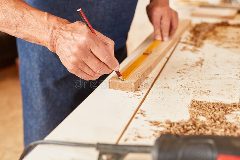 Hand with Precise Measurement with Folding Rule Stock Photo - Image of ...