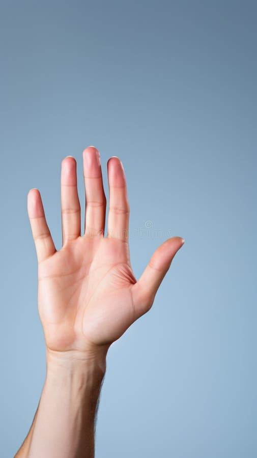Hand Presenting Gesture Enhances Advertising Background with Open Palm ...