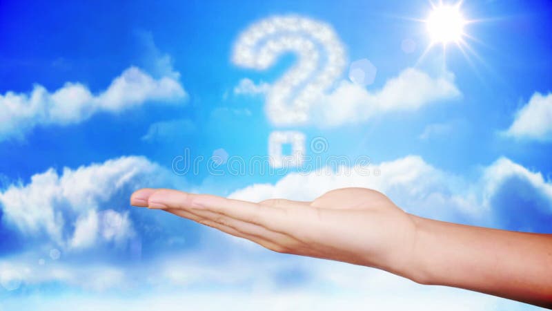 Large Red Question Mark Minimalist Animation with Impact Effect on ...