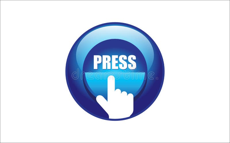 Hand Press Button Icon Design Stock Vector - Illustration of push, icon ...