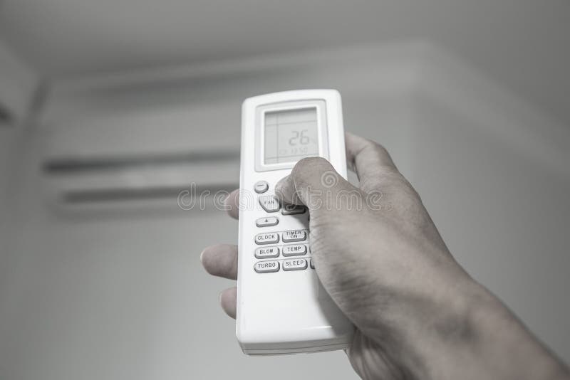 Hand Press the Button on the Remote Stock Image - Image of condition ...