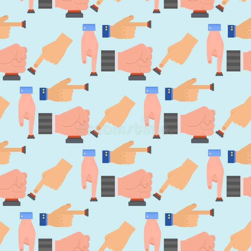 Hand Press Red Button Vector Finger Control Start Up Arm Push Pointer ...