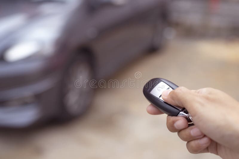 Hand Press Remote Car.Concept Finance Stock Image - Image of automobile ...