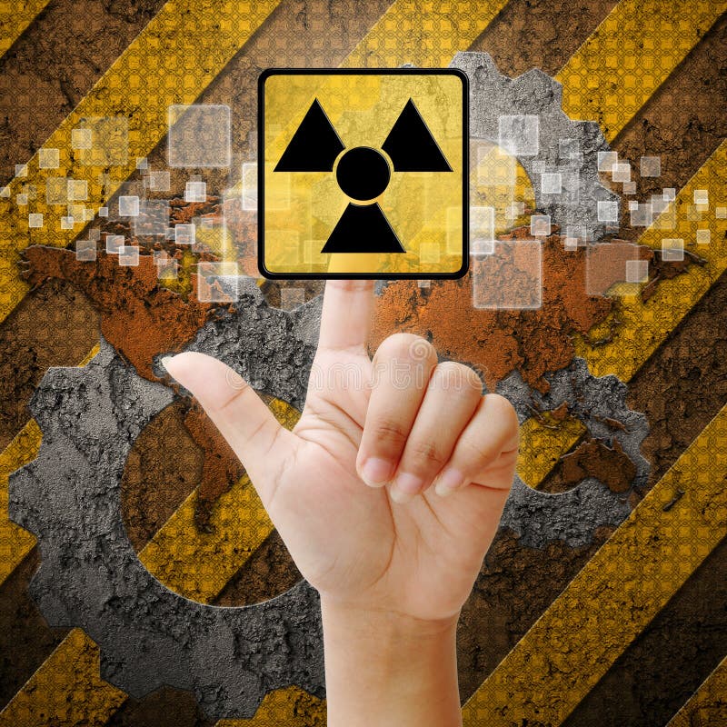 Nuclear Symbol stock photo. Image of atom, burn, blackboard - 12926354