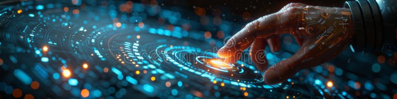 Hand Presses Button Screen Full Technology Stock Photos - Free ...