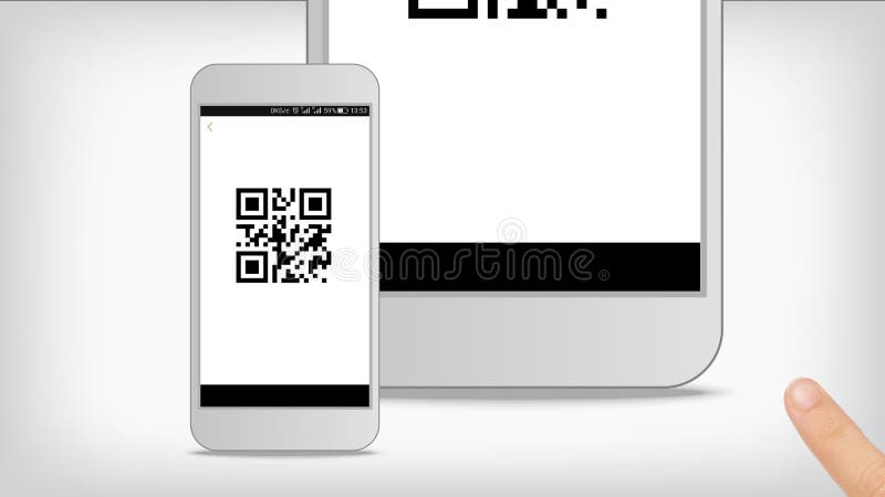 Smartphone with a QR Code on Display, Perfect for Contactless Payments ...