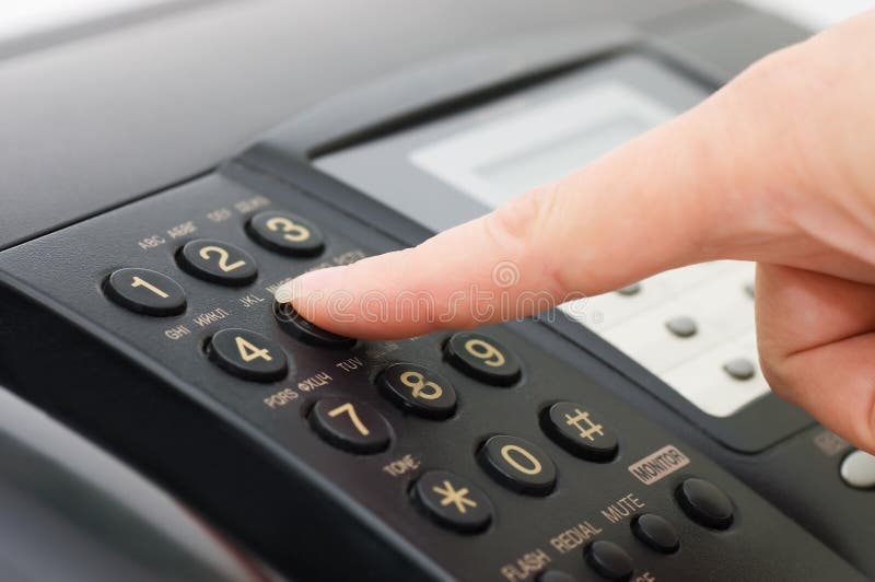 Fax machine closeup stock photo. Image of communication - 5386294