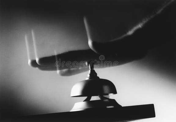 Hand Pressing Bell stock photo. Image of pressing, attention - 29656360