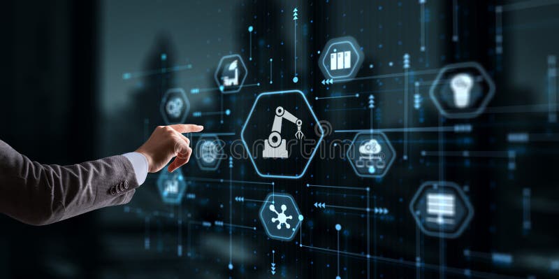 RPA Icon Robotic Process Automation System. Artificial Intelligence ...